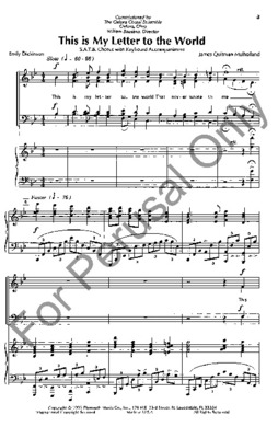 "This Is My Letter To The World | 11-20100" by James Q. Mulholland